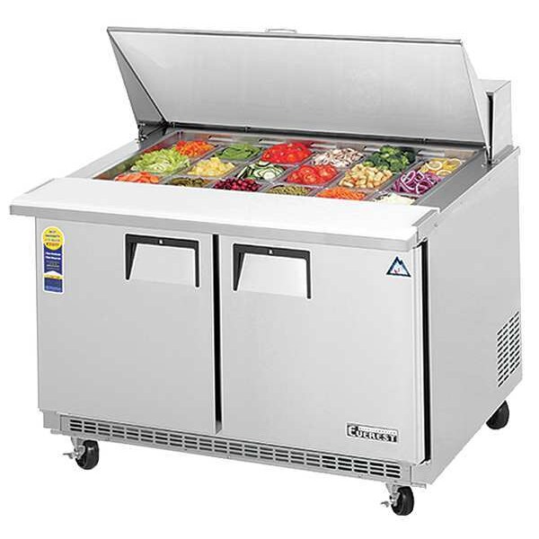 Everest Worktop Refrigerated Prep Table, 11.8cu ft. EPBR2 | Zoro