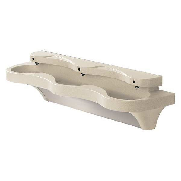 Bradley Bathroom Sink 84 in x 12 3/8 in, 3, Terreon S93-710 | Zoro