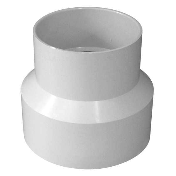 Zoro Select PVC Reducing Coupling, Hub, 4 in x 3 in Pipe Size 40143 | Zoro