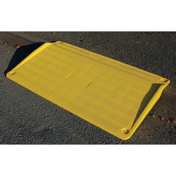 Plasticade Curb Ramp, 50 in L x 29-1/2 in W, Plastic CSP-CURB-Y | Zoro