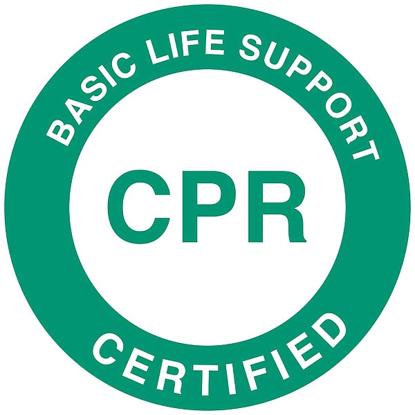 Brady Hard Hat Label, Vinyl, Circle, White 42230 | Zoro