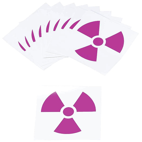 Brady NFPA Placard, Radiation Trefoil Picto, vinyl, 4 in W, 4 in H, 10 ...