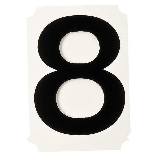 Brady Number Label, 3in.H Character, Vinyl, PK10 8215-8 | Zoro