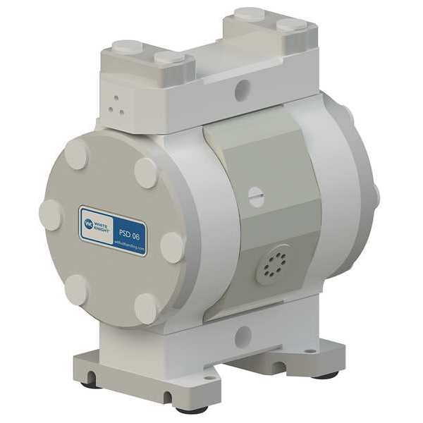 White Knight Double Diaphragm Pump, PTFE, Air Operated, PTFE/EPDM, 5.8 ...