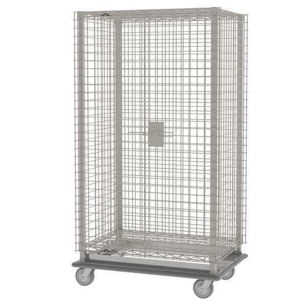 Metro Antimicrobial Wire Security Cart with Adjustable Shelves, 900 lb ...