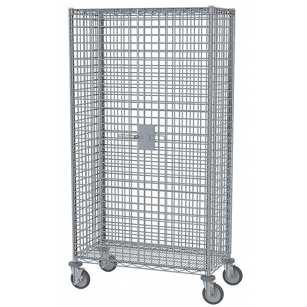 Metro Wire Security Cart, Chrome, 41x22x68 SEC33EC | Zoro