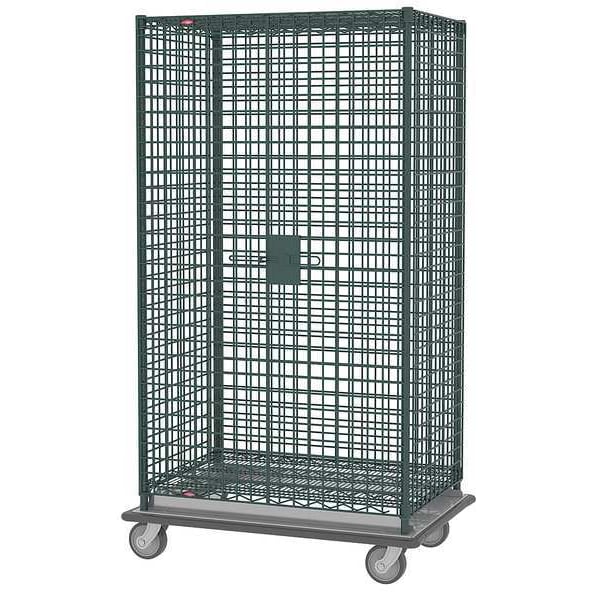 Metro Antimicrobial Wire Security Cart with Adjustable Shelves, 900 lb ...