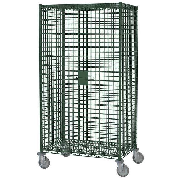 Metro Antimicrobial Wire Security Cart with Adjustable Shelves, 900 lb ...