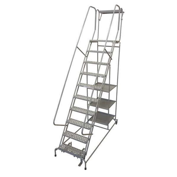 Cotterman 130 in H Steel Rolling Ladder, 10 Steps ...
