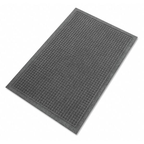 Genuine Joe Ecoguard Indoor Wiper Floor Mats, Charcoal Gray, 24 in W x ...