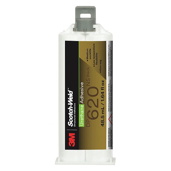 3M Urethane Adhesive, DP620NS Series, Black, Dual-Cartridge, 1:01 Mix ...