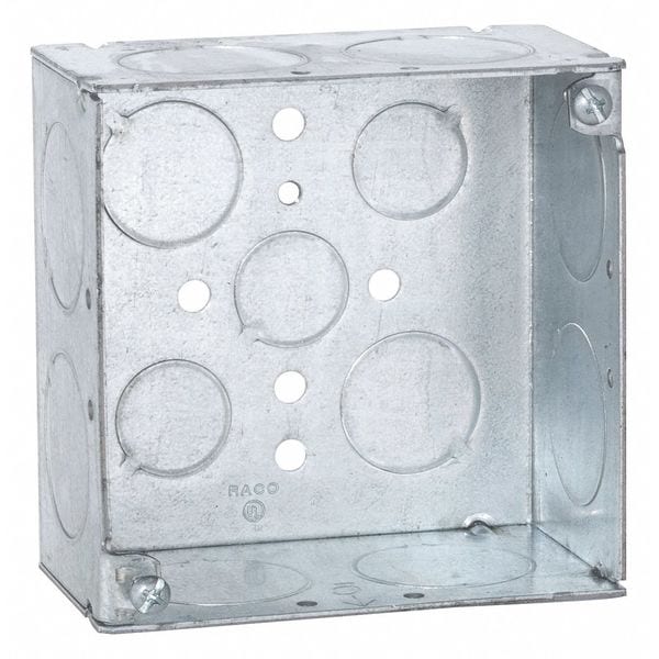 Raco Electrical Box, 30.3 cu in, Square Box Type, Steel, Square Shape ...