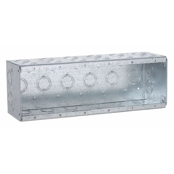 Raco Electrical Box, 134 cu in, Masonry Box Type, 6 Gangs, Steel ...