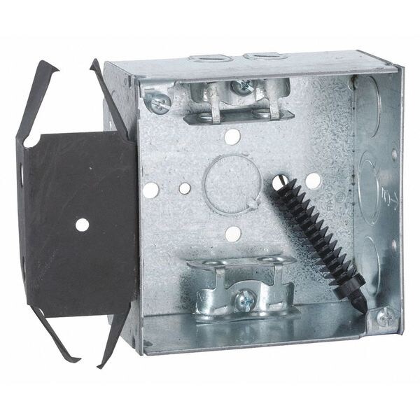 Raco Electrical Box, 30.3 cu in, Wall Box Type, 2 Gangs, Steel, Square ...