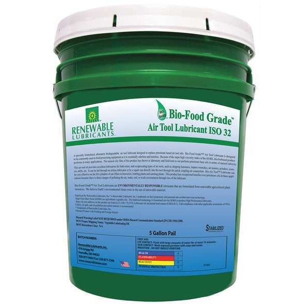 Renewable Lubricants Biodegradable Food Grade Lubricant, 5 gal. 87464 ...