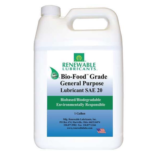 Renewable Lubricants Lubricant, 1 gal., Jug, Vegetable Oil, Yellow ...