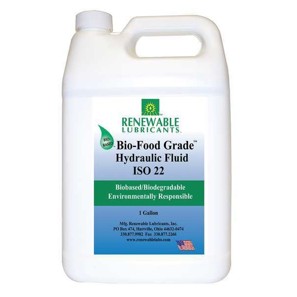 Renewable Lubricants 1 gal Jug, Hydraulic Oil, 22 ISO Viscosity, Not ...