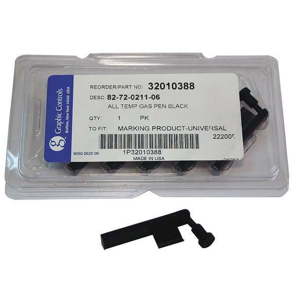 Graphic Controls Chart Recorder Pen, Black, PK6 82-72-0211-06 - BLACK ...
