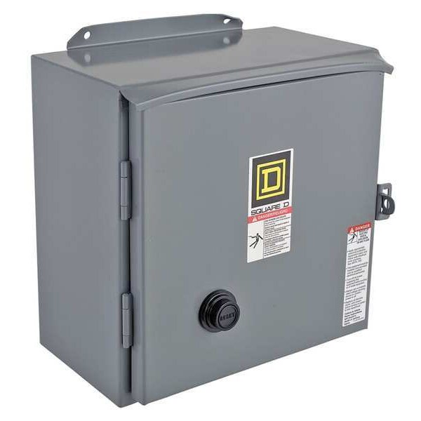 Square D Reversing NEMA Magnetic Motor Starter, 12, 3R NEMA Rating ...