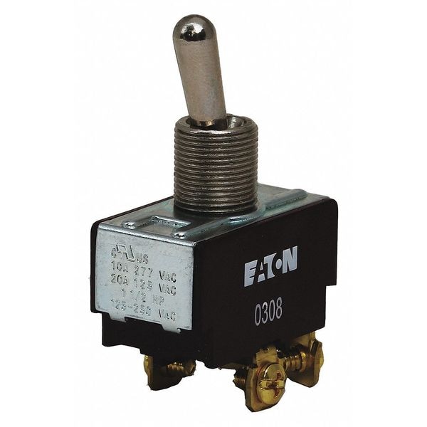 Eaton Toggle Switch, SPST, 2 Connections, On/Off, 3/4 hp, 10A at 277V ...