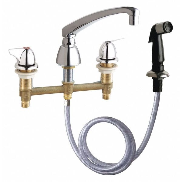 Chicago Faucet Concealed Kitchen Sink Faucet, Manual, 8" Mount ...