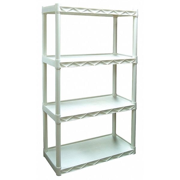 Plano Freestanding Plastic Shelving, Open Style, 14" D, 34" W, 56-1/2 ...