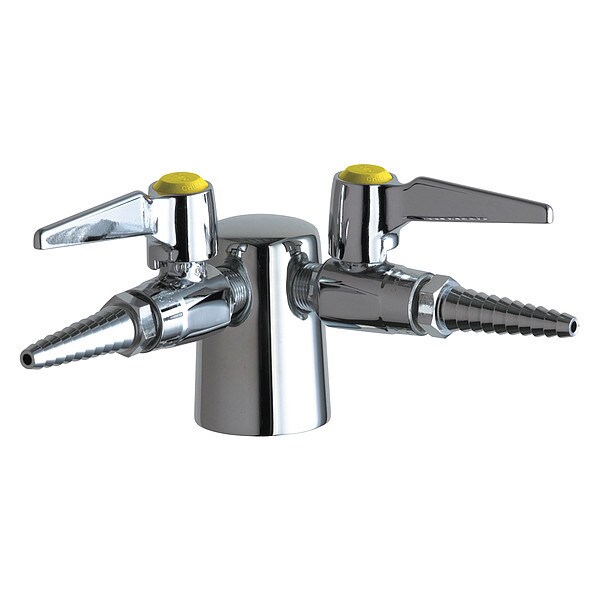 Chicago Faucet Turret With Two Ball Valves 90Deg 982-909AGVCP | Zoro
