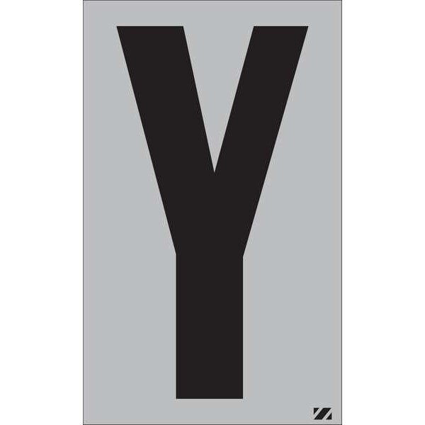 Electromark Letter Label, Y, Black/Silver, PK25 REFLKS2.5Y | Zoro