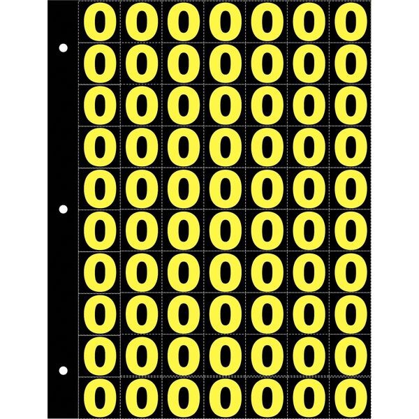 Electromark Letter Label, O, Yellow/Black REFLYK1.0NBO | Zoro