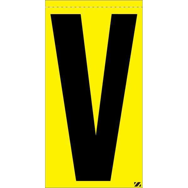 Electromark Letter Label, V, Black/Yellow, PK25 INTKY3.0V | Zoro