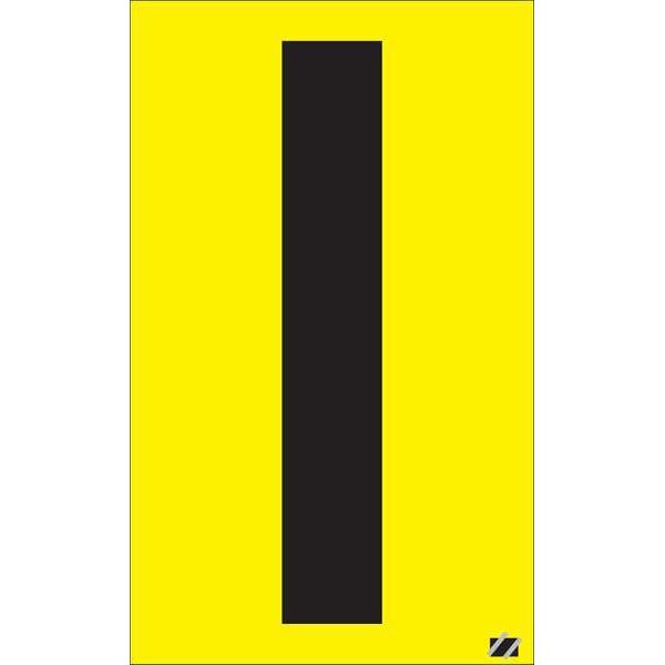 Electromark Letter Label, I, Black/Yellow, PK25 REFLKY2.5I | Zoro