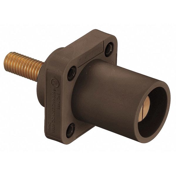 Hubbell Wiring Device-Kellems Male Receptacle, Single Pole Stud, Brown ...