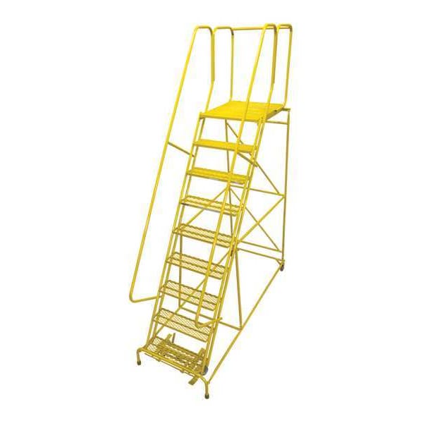 Cotterman 120 in H Steel Rolling Ladder, 9 Steps, 450 lb Load Capacity ...