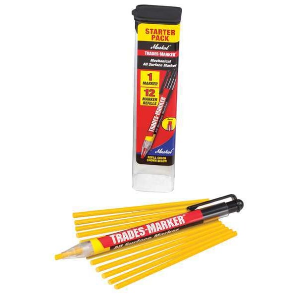 Markal Trades-Marker All-Surface Marker, Yellow 96131 | Zoro