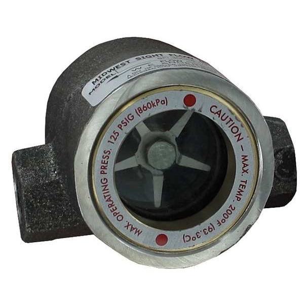 Dwyer Instruments Sight flow indicator, 2" body, 5.500" L x 3.688" D x ...