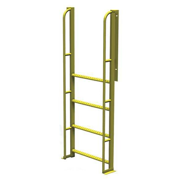 Tri-Arc 82 in Overall H, Ladder, Steel, 4 Steps, Yellow Powder Coated ...