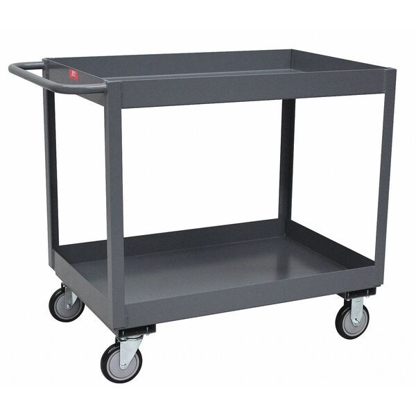 Jamco Utility Cart, 12 ga. Steel, 1200 lb Load Capacity, 2 Shelves, 35 ...