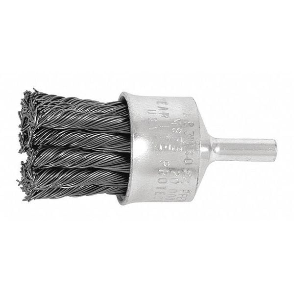 Pferd 1" Knot Wire End Brush - Flared Cup - .020 CS Wire, 1/4" Shank ...