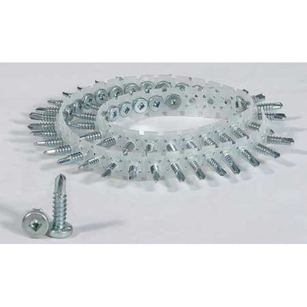 Senco Sheet Metal Screw, #10 x 1 in, Zinc Plated Steel Pan Head Square ...