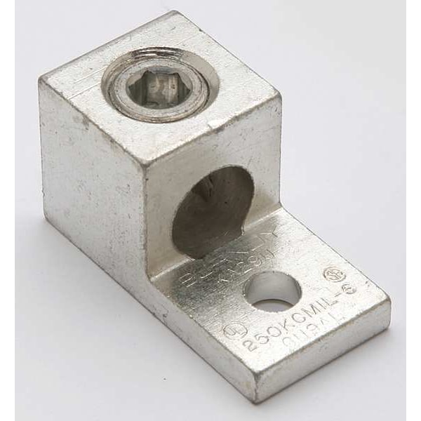 Burndy Mechanical Lug, 250 kcmil Max, 1 Conductor, 1 Hole, 5/16 in Stud ...