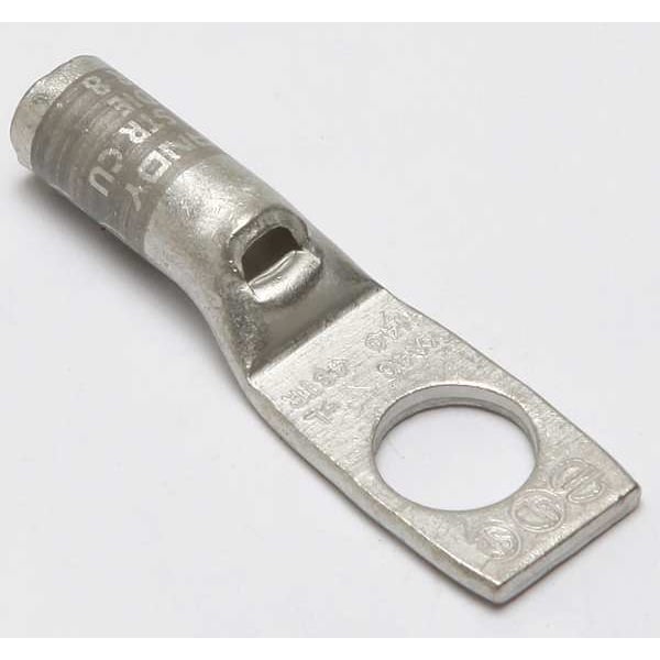 Burndy One-Hole Compression Lug, 4 AWG Max, 1/4 in Stud, Standard ...
