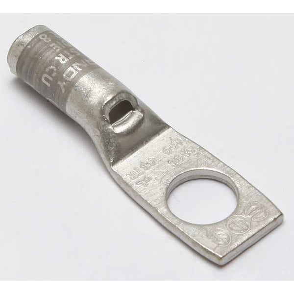 Burndy One-Hole Compression Lug, 4 AWG Max, 3/8 in Stud, Standard ...