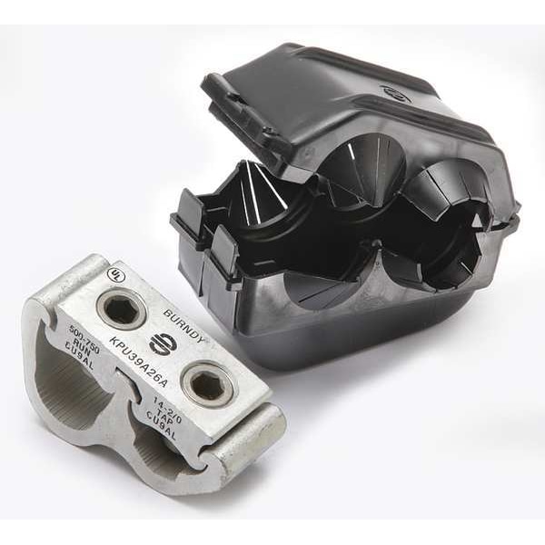 Burndy Insulated Gutter Connector, Tap, Alum KPU34A26AC | Zoro