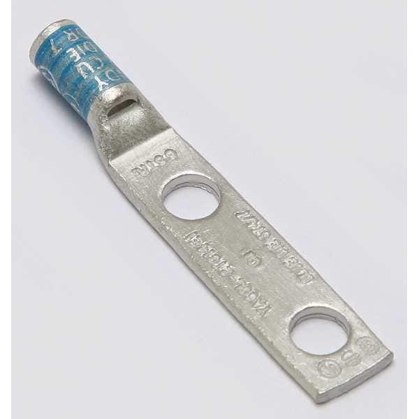 Burndy Two-Hole Compression Lug, 6 AWG Max, 1/4 in Stud, Standard ...