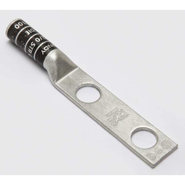 Burndy Two-Hole Compression Lug, 2/0 AWG Max, 1/2 in Stud, Long Barrel ...