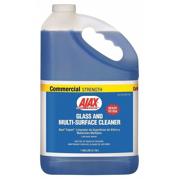 Ajax Glass Cleaner, 1 gal., Clear Blue, odorless, Jug, 4 PK CPC 04174 ...