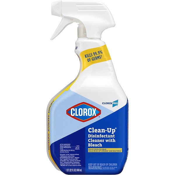 Clorox Disinfectant Cleaner, 32 oz. Trigger Spray Bottle, Unscented ...