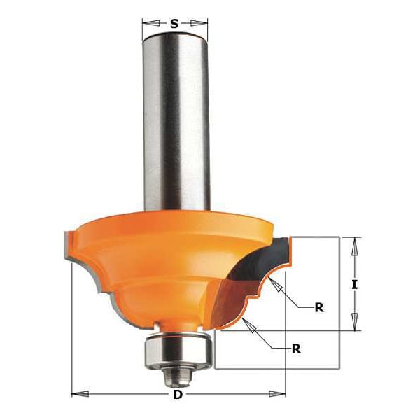 Cmt Roman Ogee Router Bit, HW, 1-5/16 in 841.785.11 | Zoro