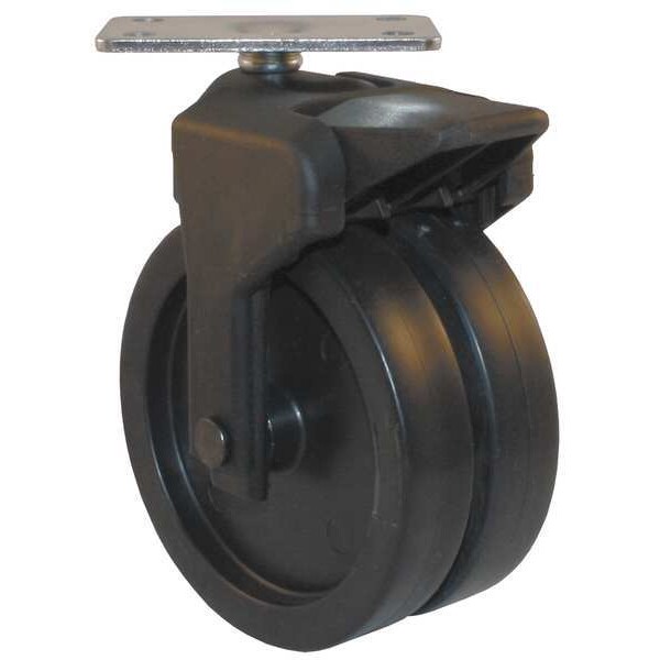 Jacob Holtz Dual Wheel Swivel Caster w/Brake, 150 lb, 4 In, PP 405-2XPP ...