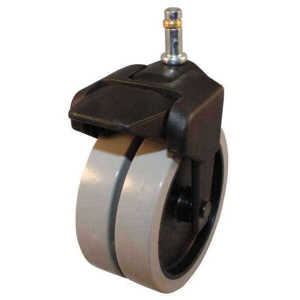 Jacob Holtz Dual Wheel Swivel Caster w/Brake, 150 lb, 4 In, TPR 405 ...
